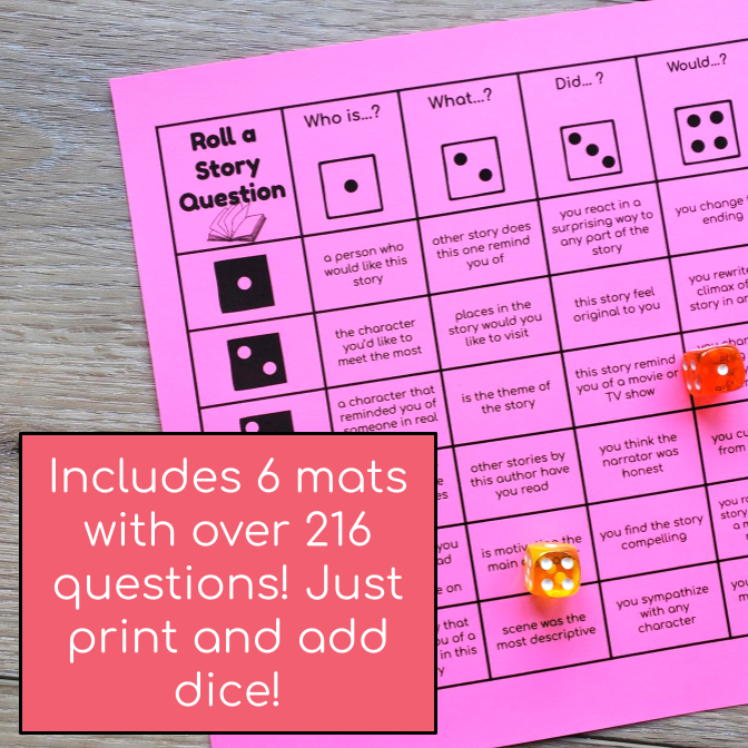 Roll a Story Question: Great for reading comprehension! Use with any ...