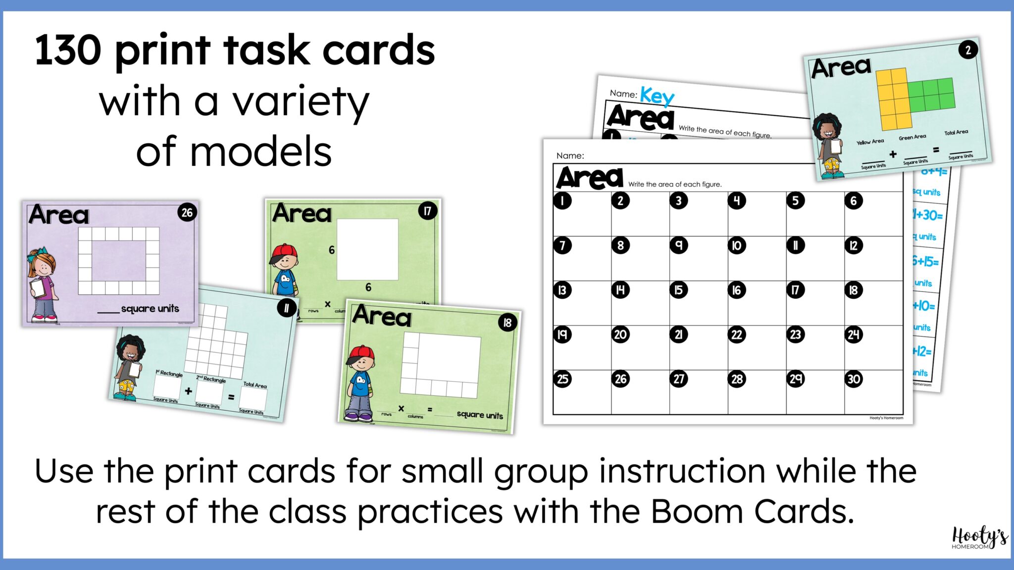 3rd Grade Finding Area Task Cards and Boom Cards Bundle | Made By Teachers