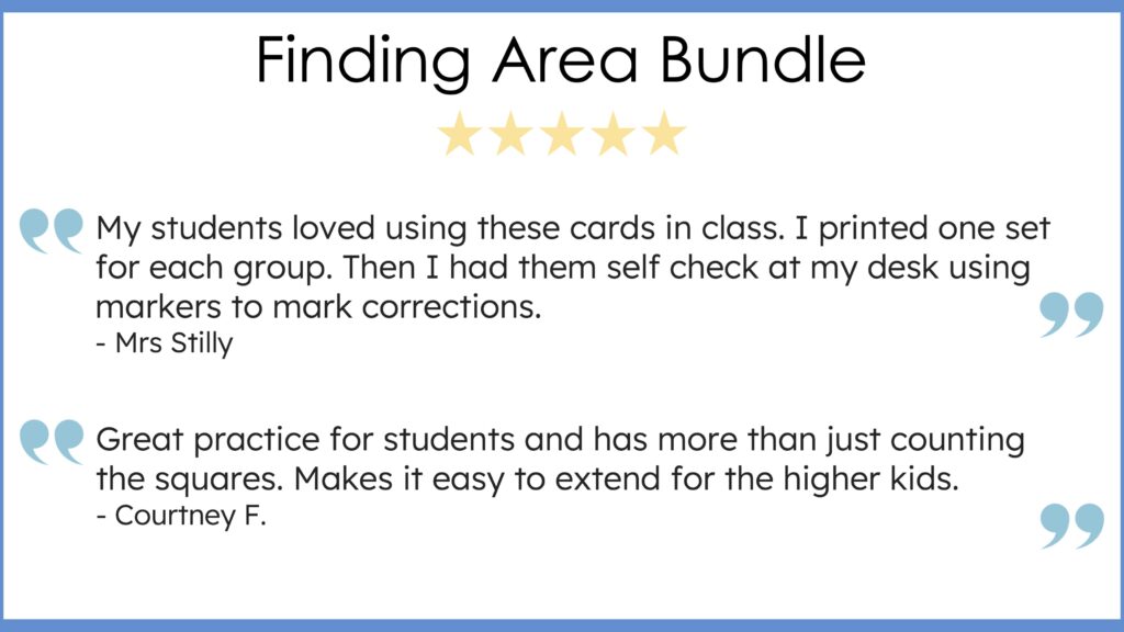 3rd Grade Finding Area Task Cards and Boom Cards Bundle | Made By Teachers