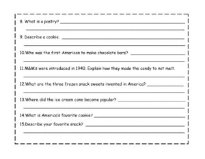 February is National Snack Food Month Reading Comprehension Passage ...