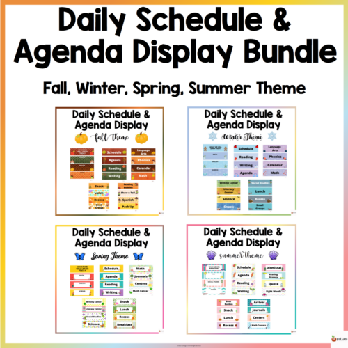 Schedule Card Labels and Daily Agenda Classroom Display Reminders ...