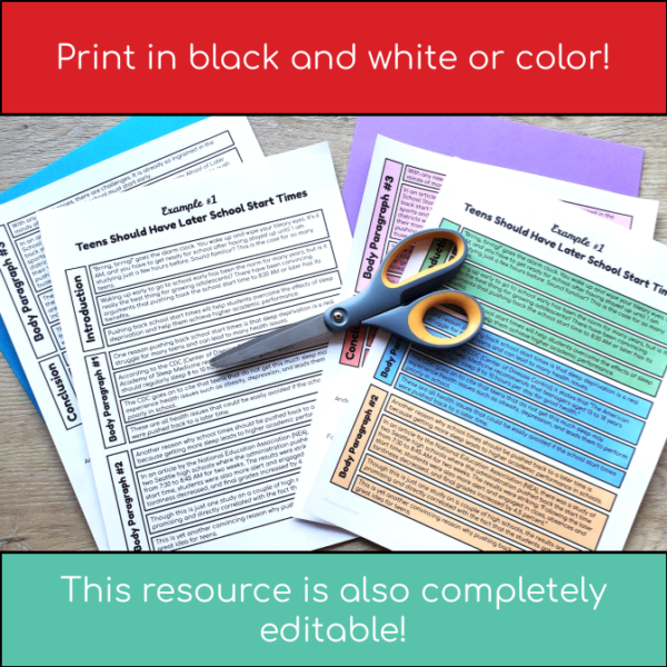Argumentative Essay Writing Sorting Activity - Print and Digital ...
