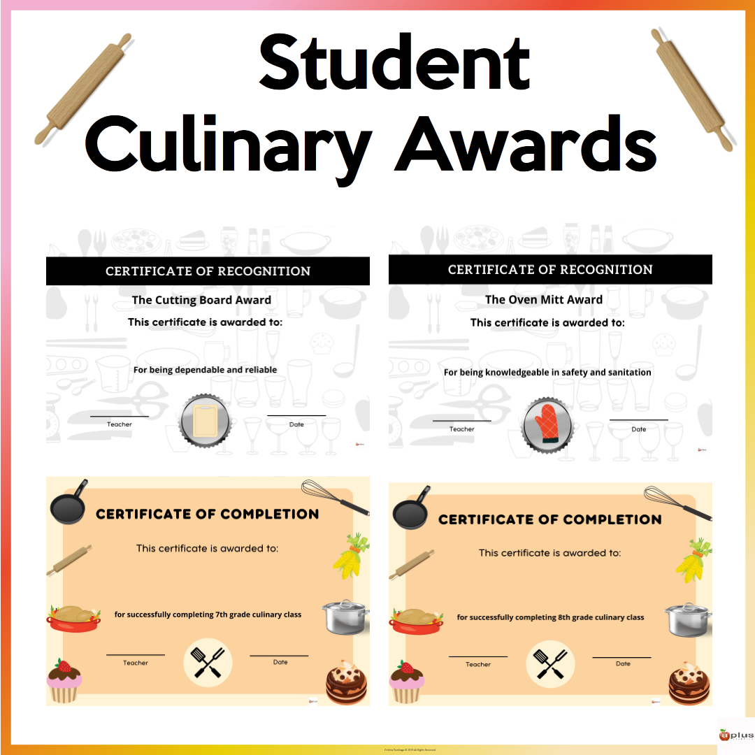 Editable Student Culinary Awards | Made By Teachers