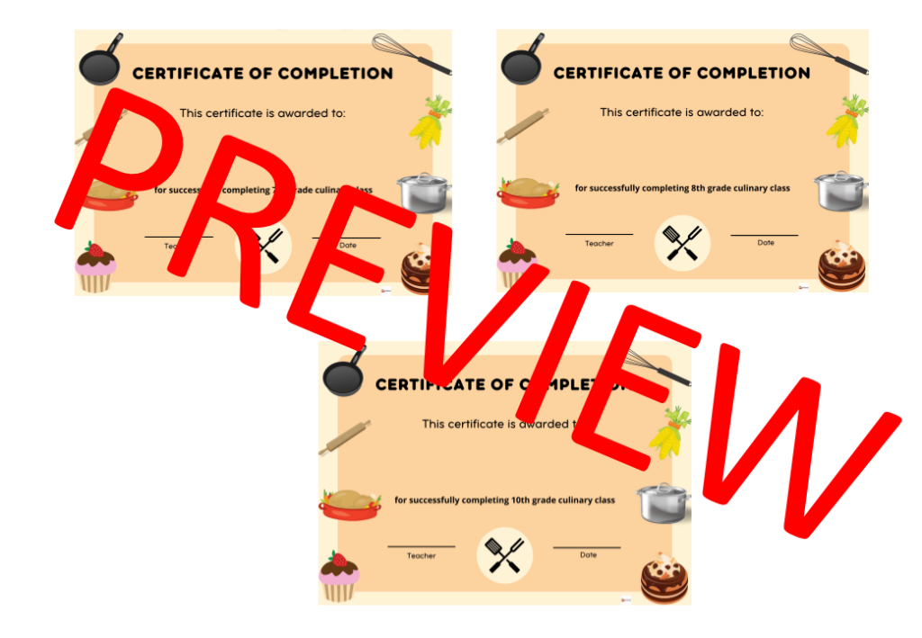 Editable Student Culinary Awards | Made By Teachers
