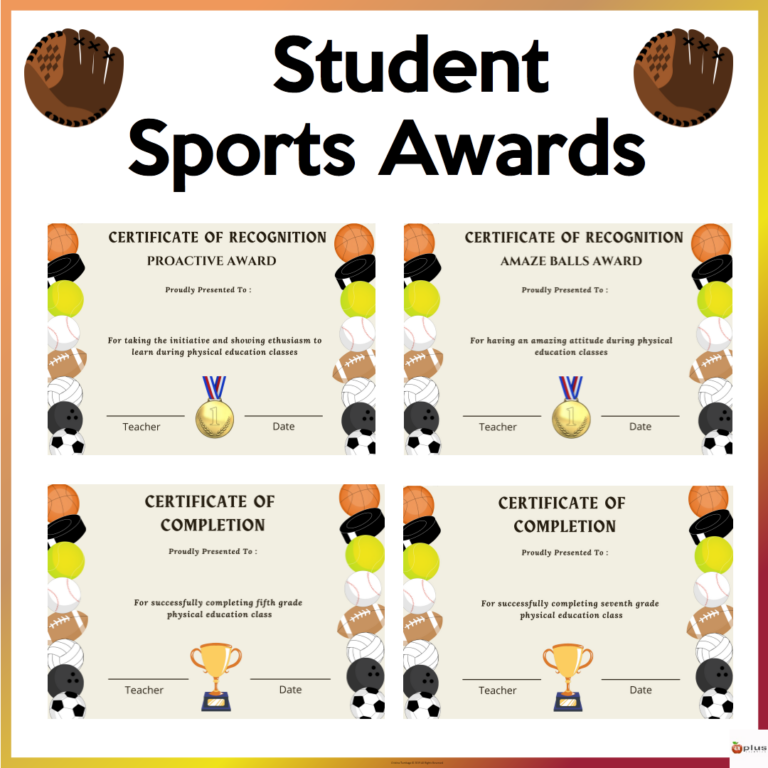 Editable Student Art, Culinary, Music, and Sports Awards Mega Bundle ...