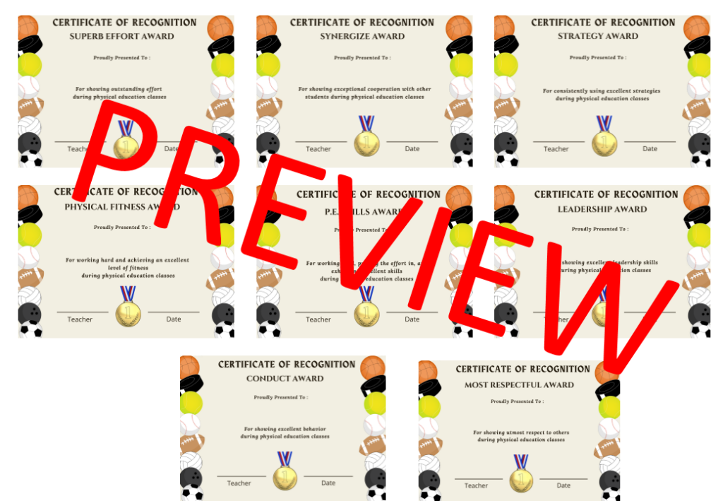 Editable Student Sports and Physical Education Awards | Made By Teachers