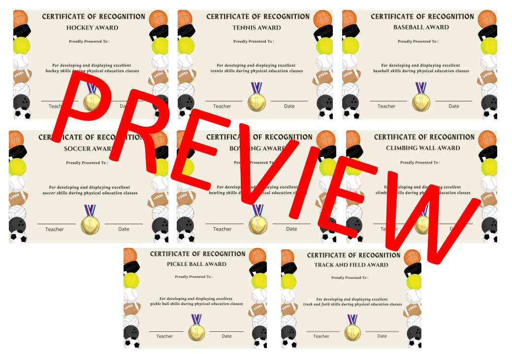 Editable Student Sports and Physical Education Awards | Made By Teachers