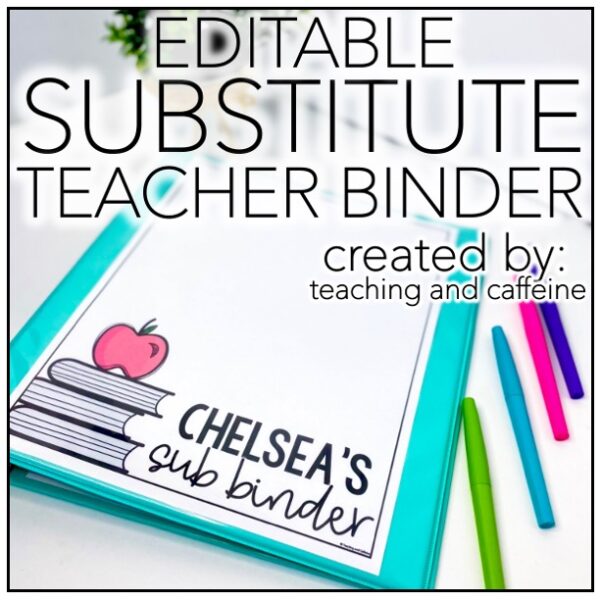 Editable Substitute Teacher Binder | Made By Teachers