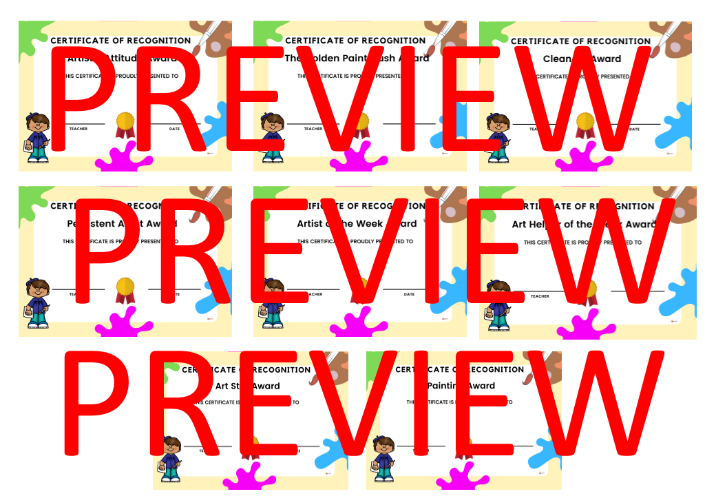 Editable Student Art Awards | Made By Teachers