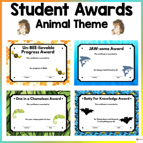 Editable Student Awards Animal Theme | Made By Teachers