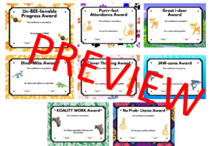 Editable Student Awards Animal Theme | Made By Teachers