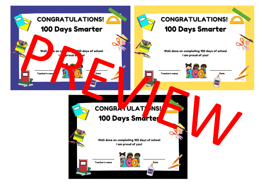 100th Day of School Award For Kids | Made By Teachers