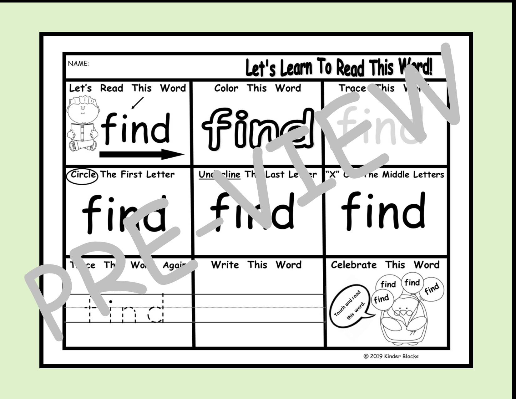 Reading My High Frequency Words - Pre-Primer-Word Practice | Made By ...