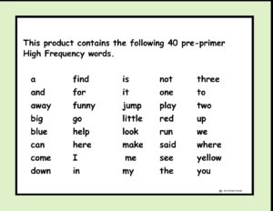 Reading My High Frequency Words - Pre-Primer-Word Practice | Made By ...