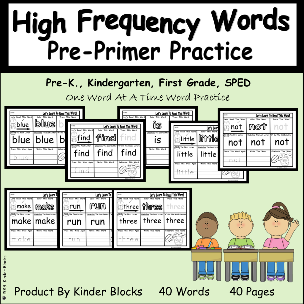 Reading My High Frequency Words - Pre-Primer-Word Practice | Made By ...