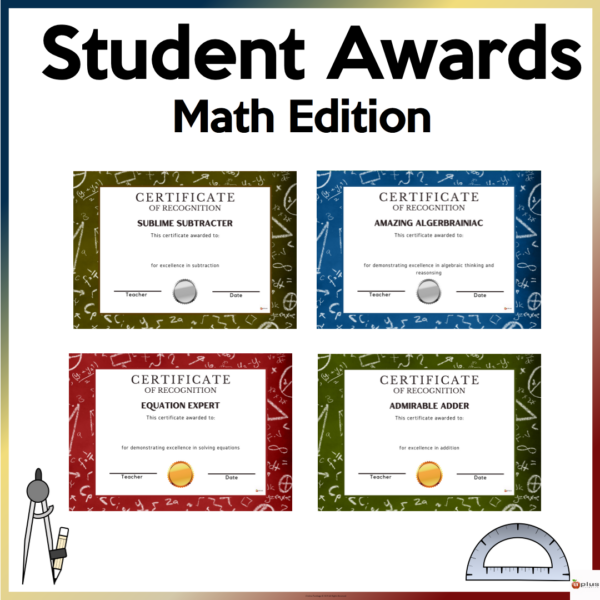 Student Awards Math Edition | Made By Teachers