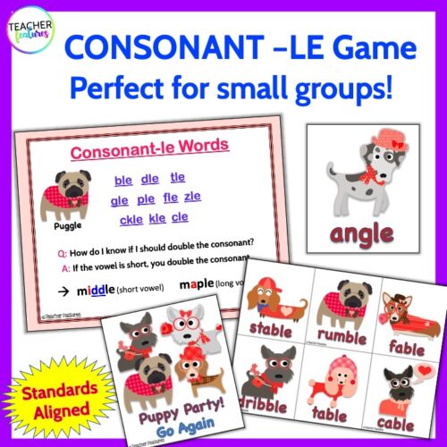 CONSONANT -LE Syllable Game and Final Stable Syllables with PUGGLE THE ...
