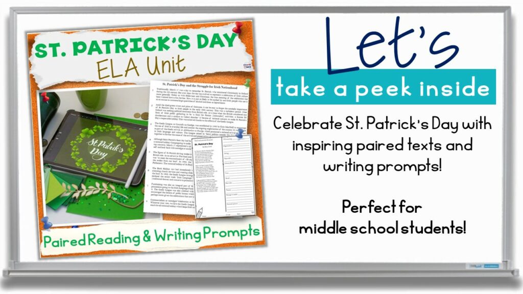 St. Patrick's Day Unit - Paired Reading Texts, Activities, Writing ...