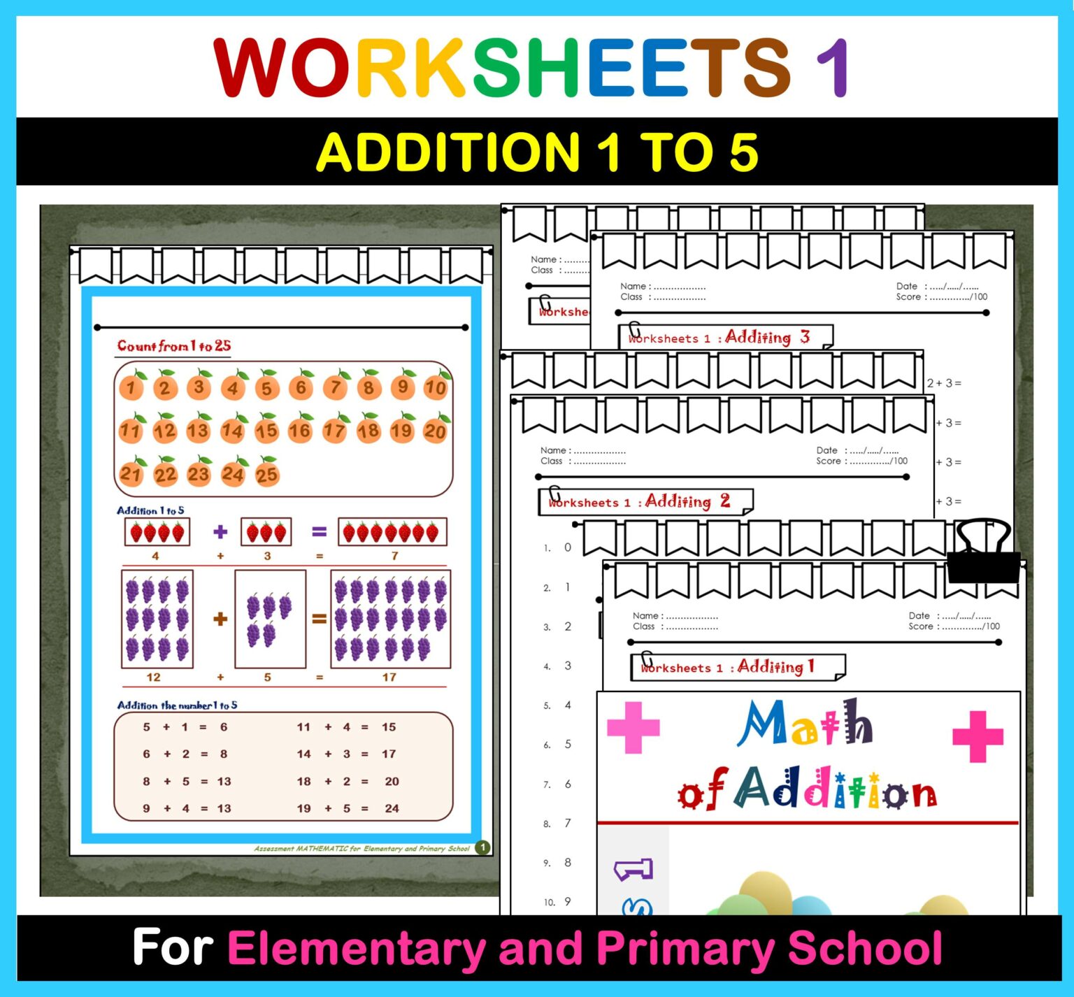 Math Subtraction Part 1 to 4 BUNDLES – Math Subtraction Worksheets ...