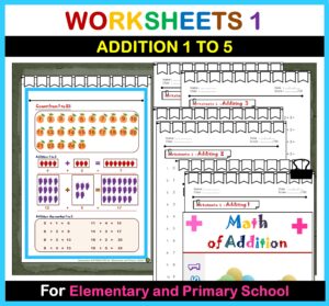 Math Addition Part 1 to 4 BUNDLES – Math Addition Worksheets – Addition ...