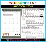 Adding With 1 to 5–Math Addition Worksheets–Addition Word Problems ...