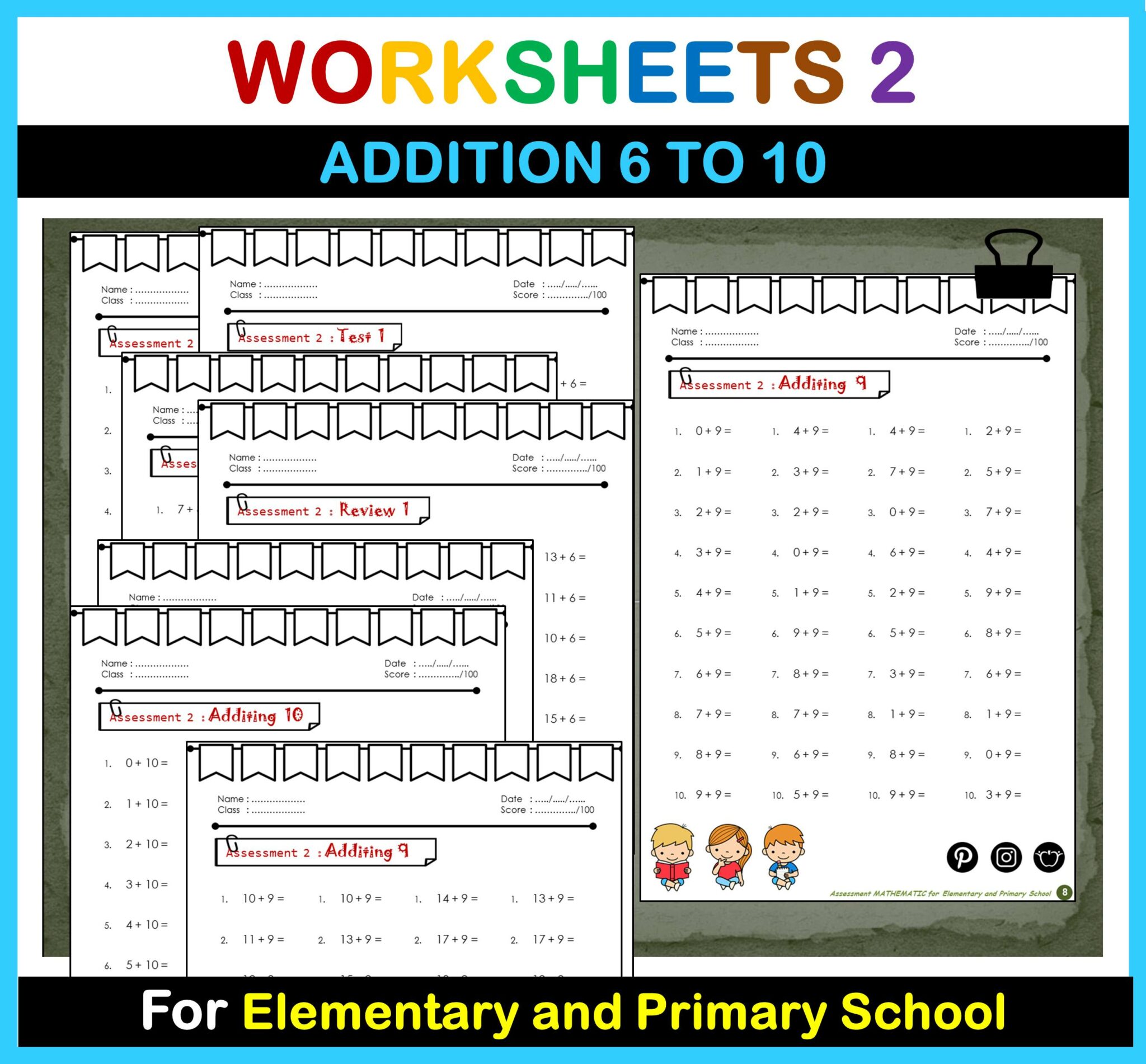 Adding With 6 to 10 – Math Addition Worksheets – Addition Word Problems ...