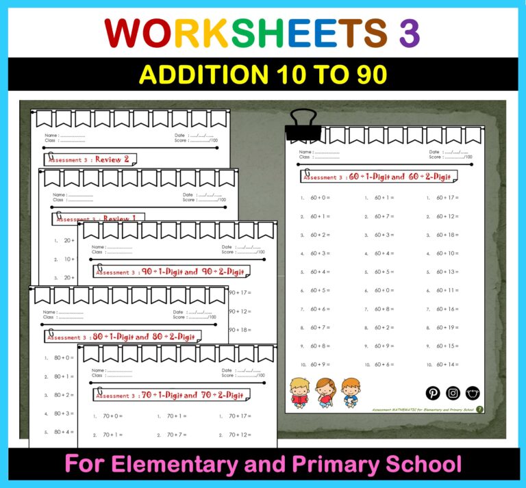 Adding With 10 to 90 – Math Addition Worksheets – Addition Word ...