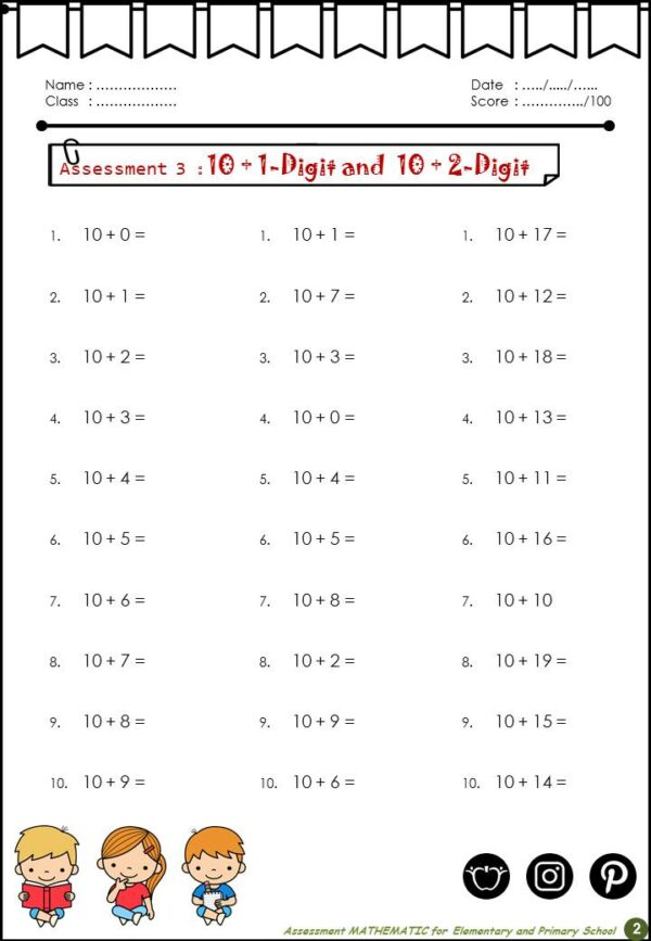 Adding With 10 to 90 – Math Addition Worksheets – Addition Word ...