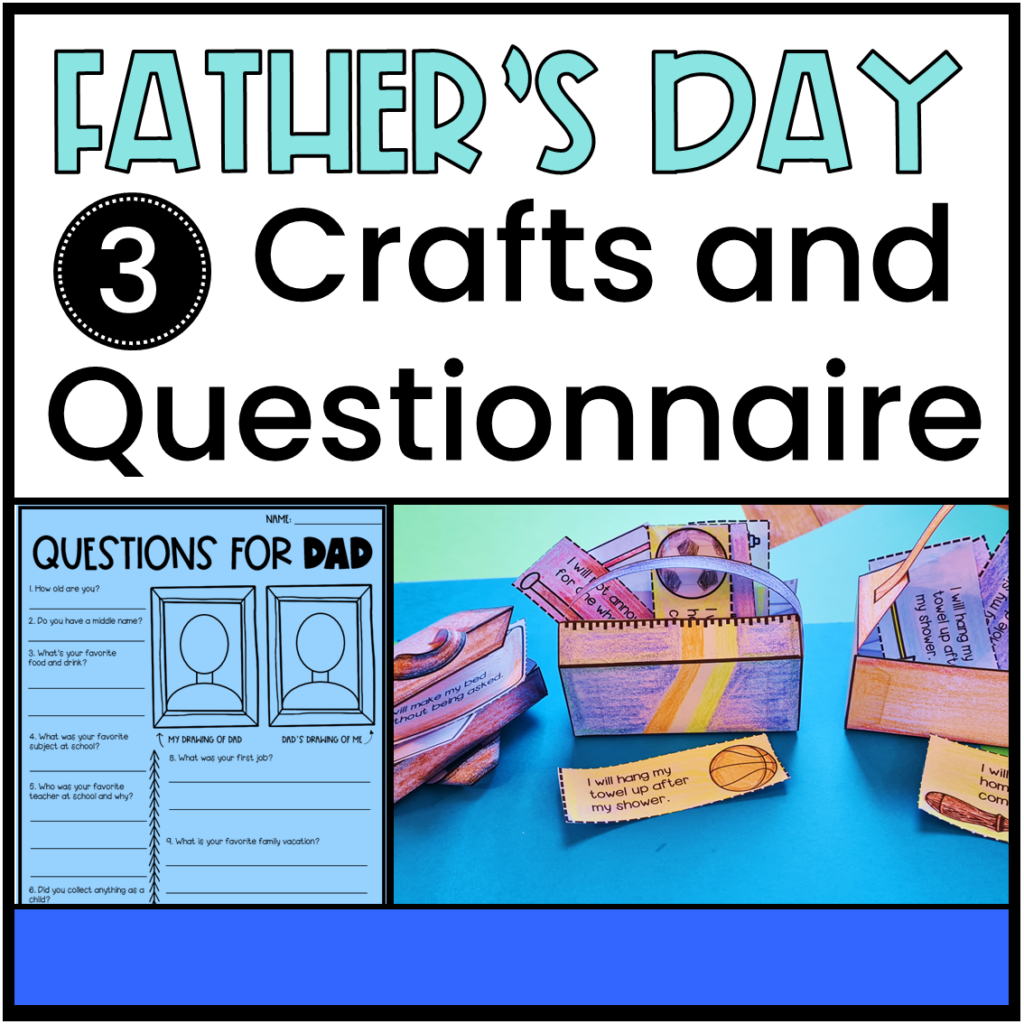 Fathers Day Questionaire Father's Day Crafts for 2nd, 3rd, 4th, 5th ...