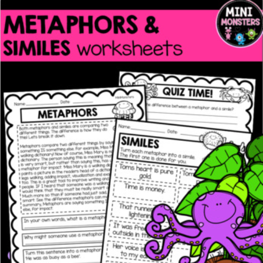 Metaphors and Similies Worksheets | Made By Teachers