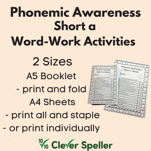 Learn to Spell Short A CVC Words - Fun Phonics Activity Booklet for ...