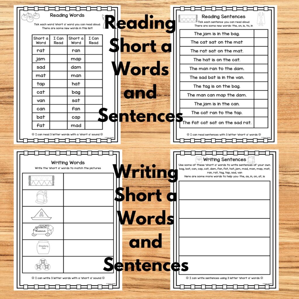 Learn to Spell Short A CVC Words - Fun Phonics Activity Booklet for ...