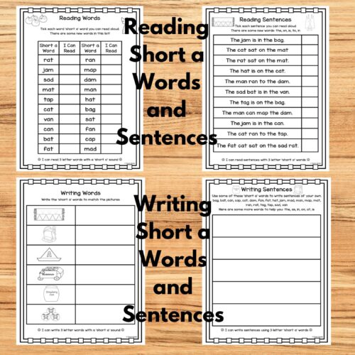 Learn to Spell Short A CVC Words - Fun Phonics Activity Booklet for ...