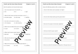 Roald Dahl "Charlie and the Great Glass Elevator" worksheets | Made By ...