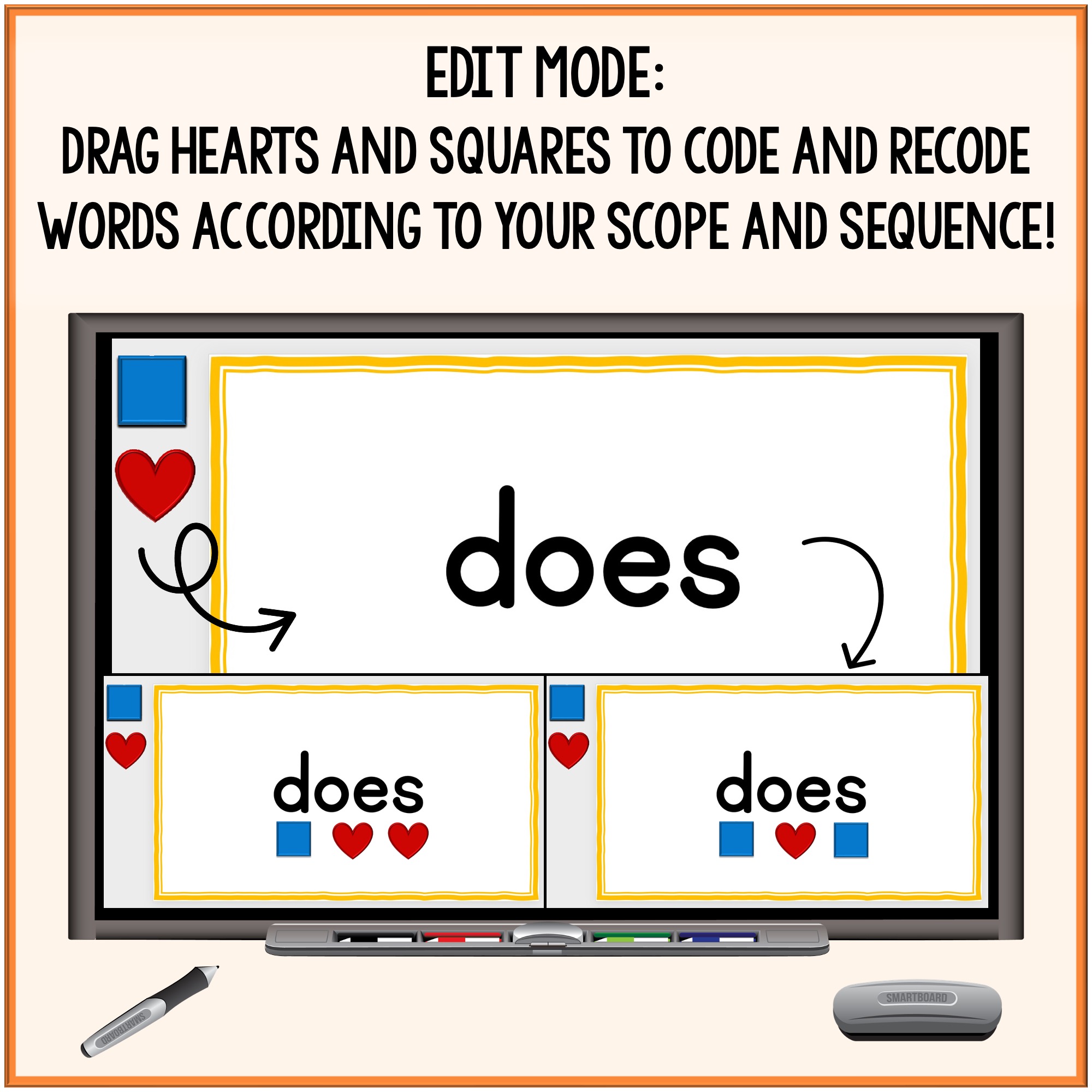 Fry Second Hundred Heart Word - Code As You Go - PowerPoint™ & Google ...