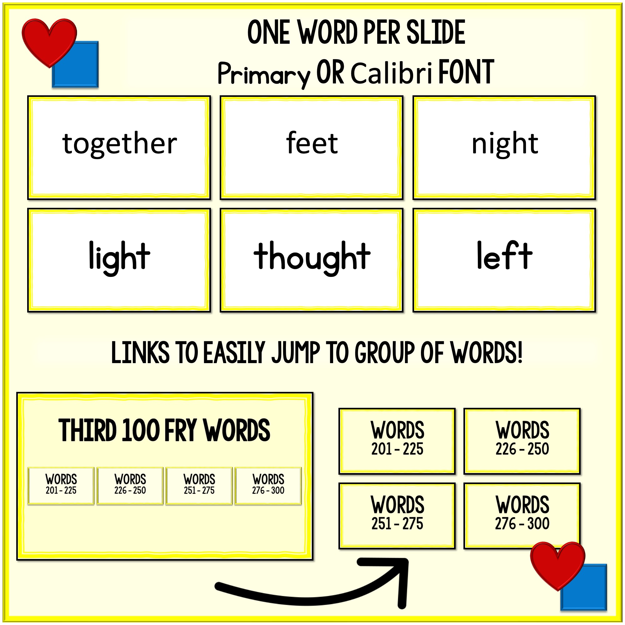 Fry Third Hundred Heart Word - Code As You Go - PowerPoint™ & Google ...