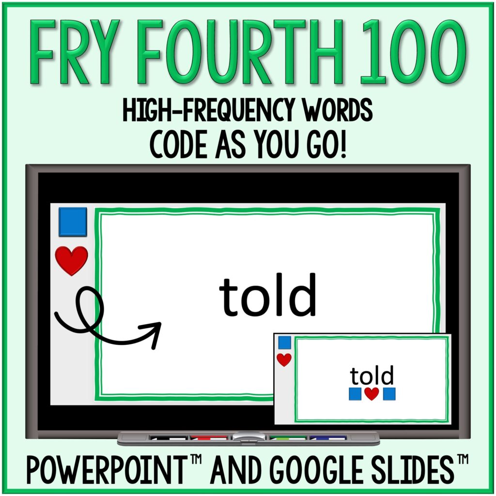 Fry Fourth Hundred Heart Word-Code As You Go - PowerPoint™ & Google ...