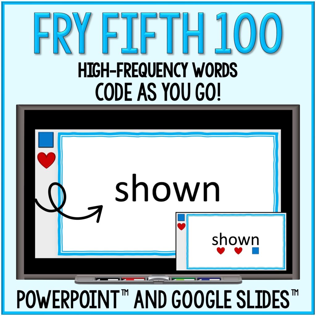 Fry Fifth Hundred Heart Word - Code As You Go - PowerPoint™ & Google ...