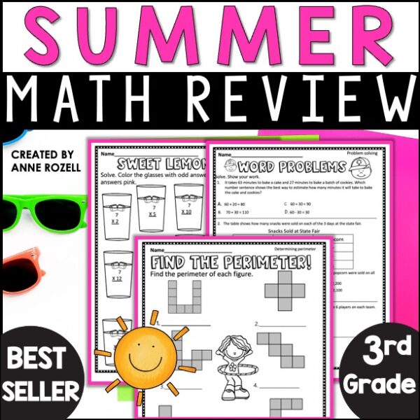 3rd Grade Math Summer Review | Math Review Packet Rated 4.9 out of 5 ...