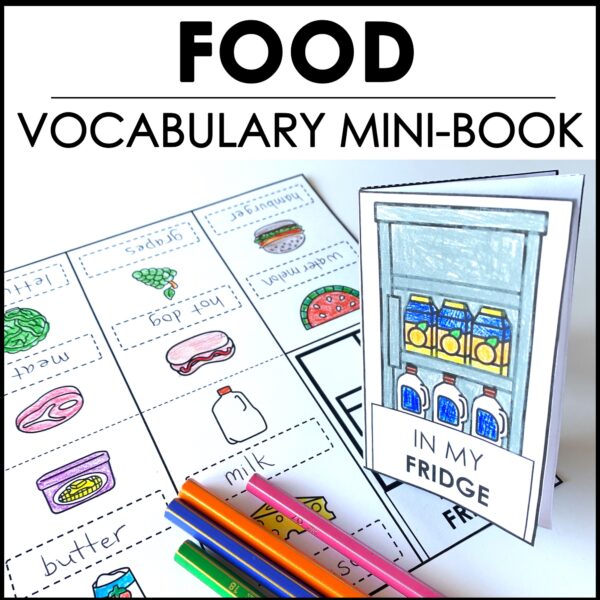 Food and Drink Vocabulary Mini-Book | Basic Vocabulary Picture ...
