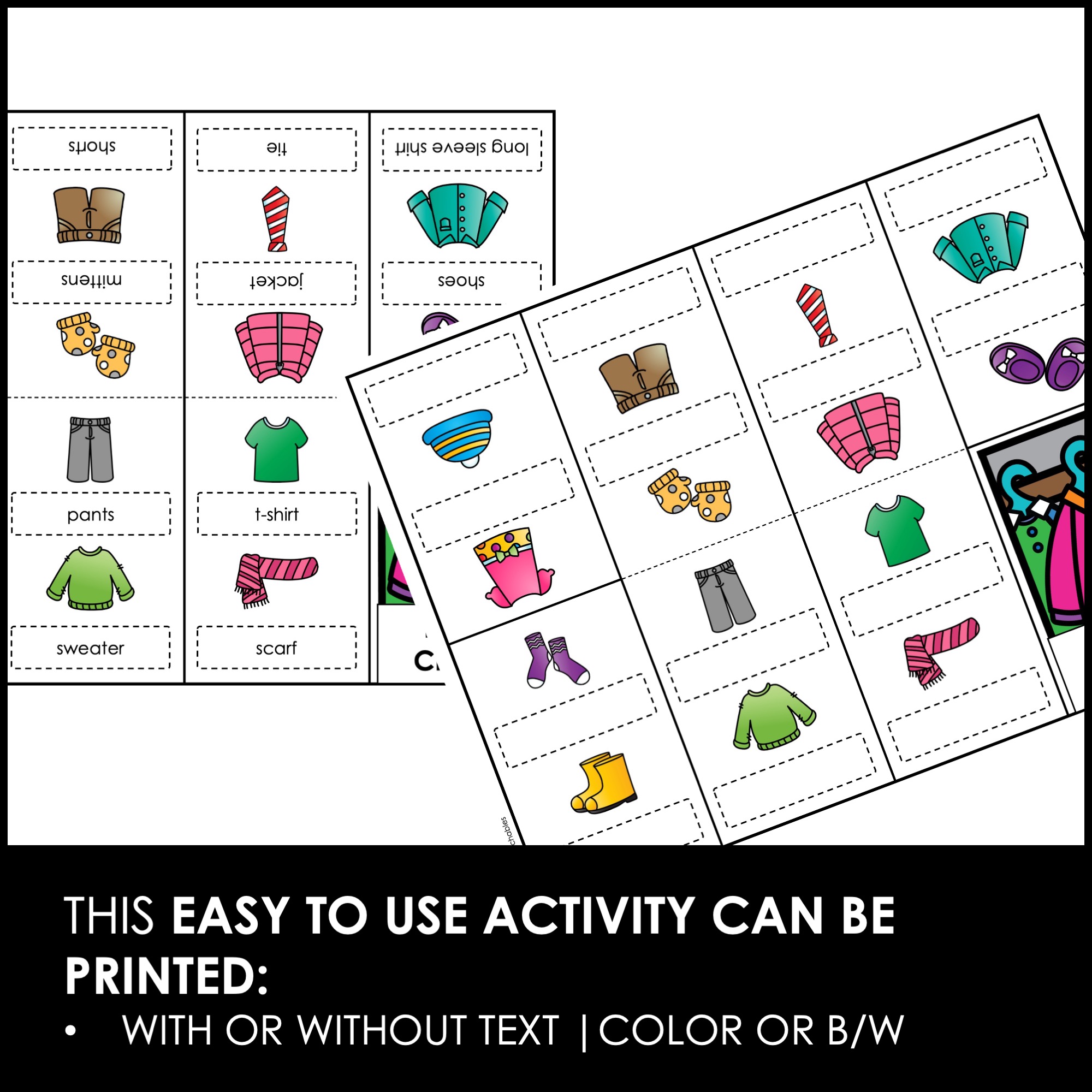 Clothing | Clothes Vocabulary Mini-Book | Basic Vocabulary Picture ...