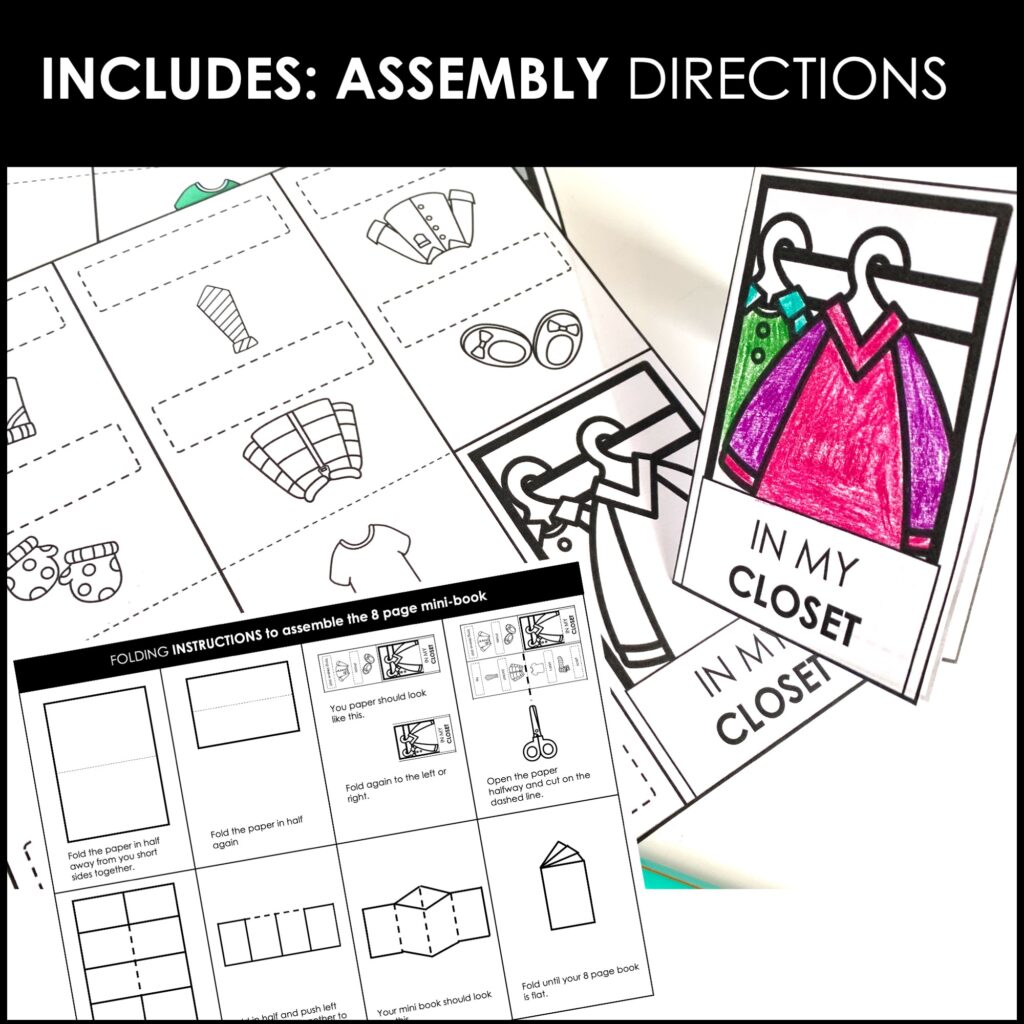 Clothing | Clothes Vocabulary Mini-Book | Basic Vocabulary Picture ...