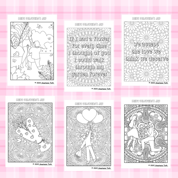 Saint Valentine's day COLORING PAGES for adults | ESL English Culture ...