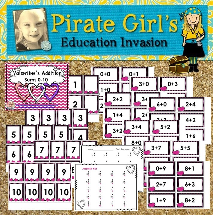 Valentine Addition Game (Sums 0-10) | Made By Teachers