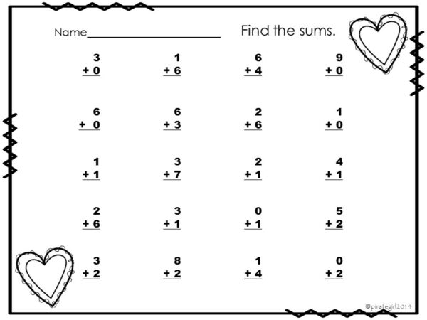 Valentine Addition Game (Sums 0-10) | Made By Teachers