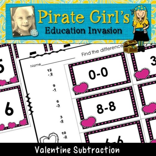 Valentine Hearts Subtraction Game | Made By Teachers