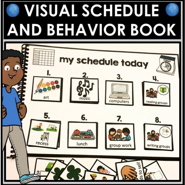 Portable Visual Schedule Booklet and Behavior | Made By Teachers
