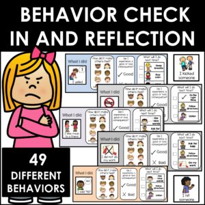 Behavior reflection check in self regulation social skills activities ...