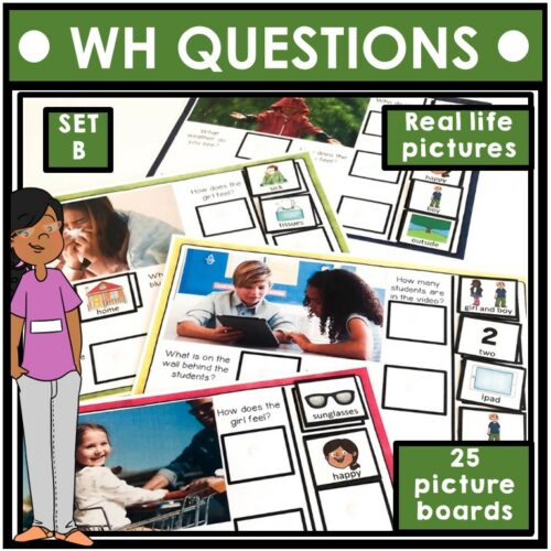 Adapted WH questions activities real life images | Made By Teachers