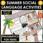 Social pragmatic language activities teens social skills print digital ...